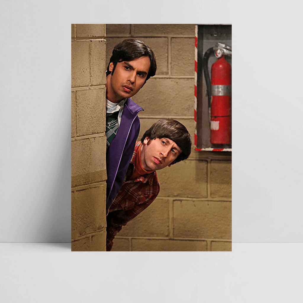 Quadro Big Bang Theory Rajesh Koothrappali e Howard - arte na cara