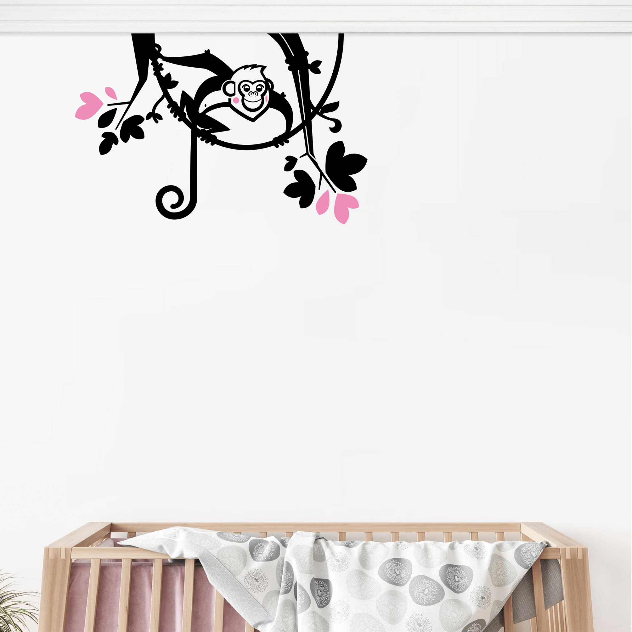 Adesivo Macaco Prego Pendurado na Árvore - arte na cara